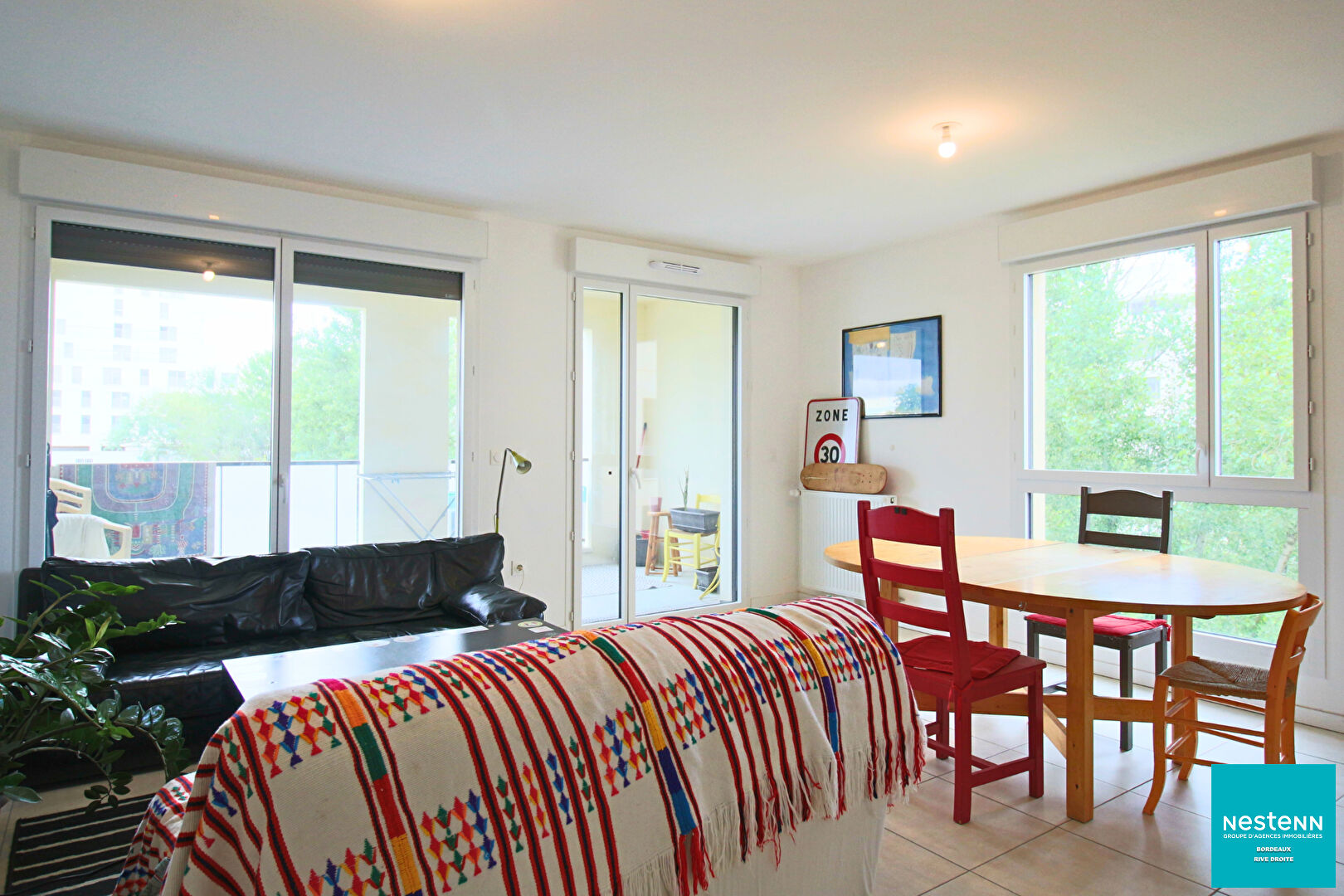 Appartement 3 pieces avec grande Loggia